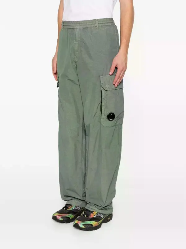 C.P. COMPANY Loose Fit Cargo Pants With Lens Detail - Green