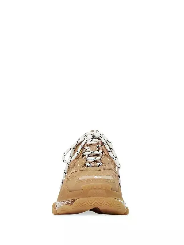 Balenciaga Triple S Clear Sole Sneakers - Brown