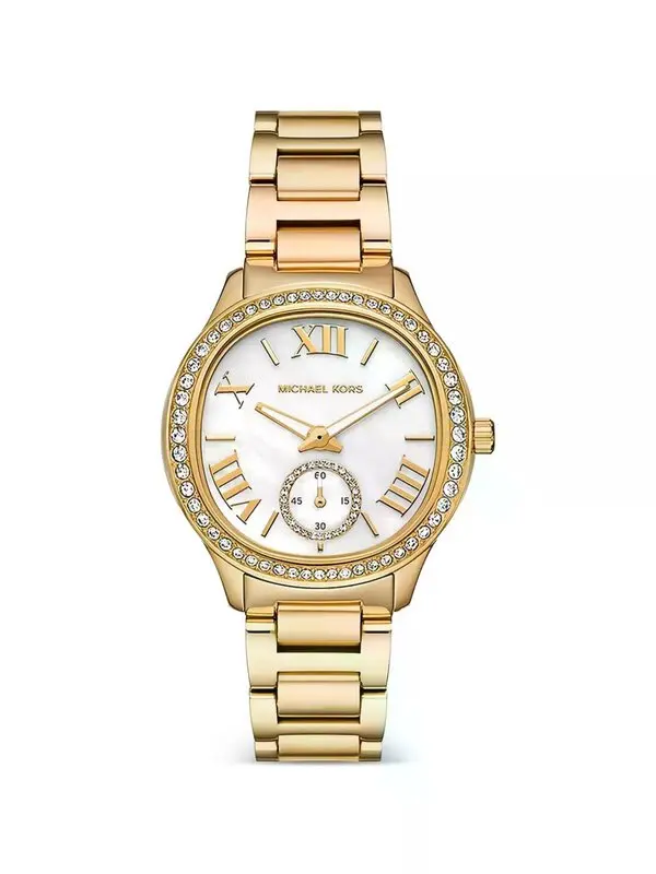 Michael Kors 38mm Pave Watch - White