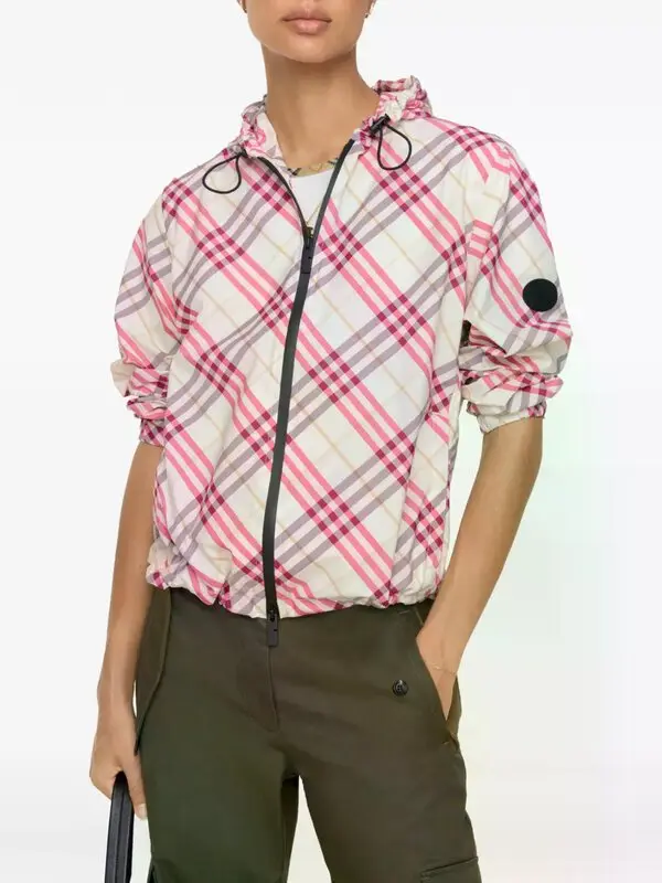 Burberry Check Hooded Jacket - Neutrals
