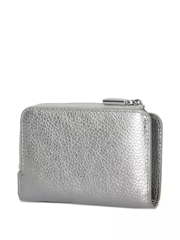 COCCINELLE Metallic Zip Wallet - Silver