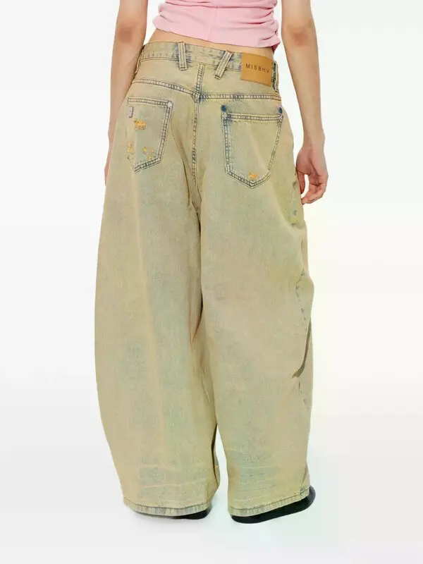 MISBHV Wide-leg Washed Denim Trousers