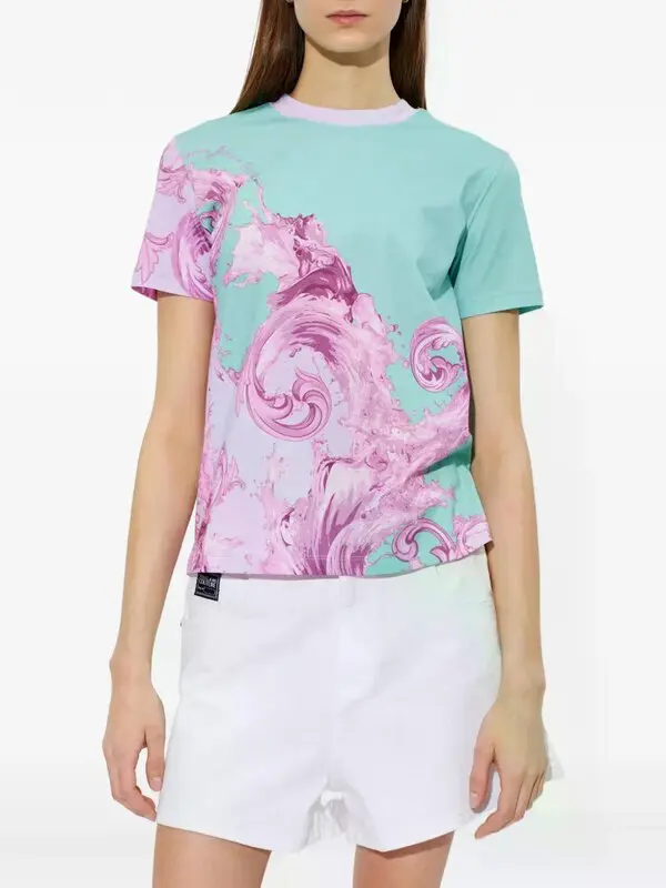 Versace Graphic Print Crewneck T-shirt