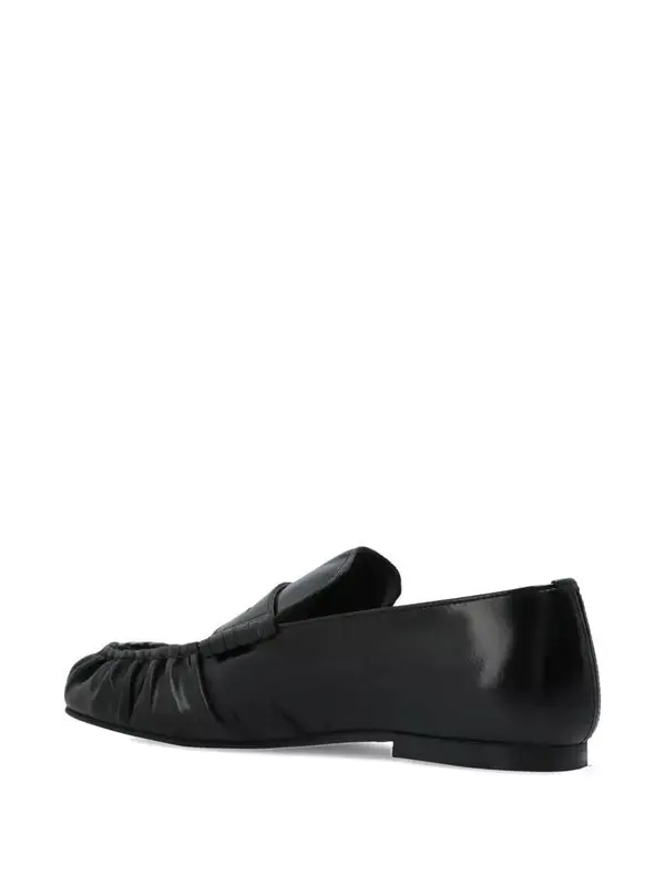 ALOHAS Aven Ruched Leather Loafers