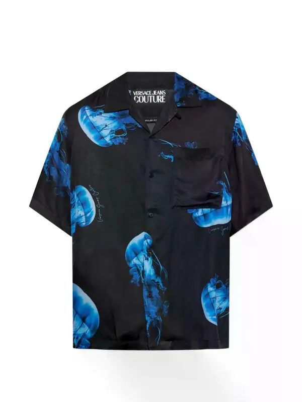 Versace Jellyfish-print Shirt - Black