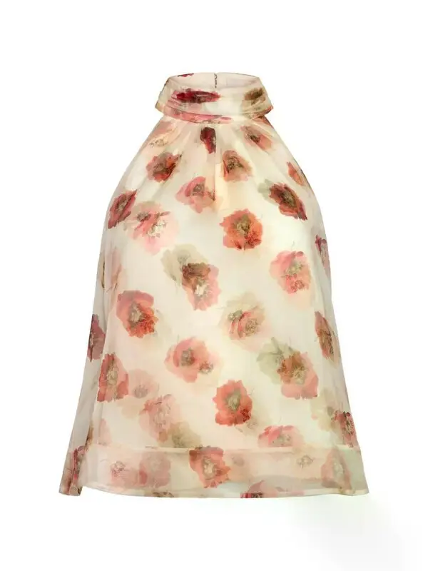 Cinq À Sept Floral Halterneck Blouse
