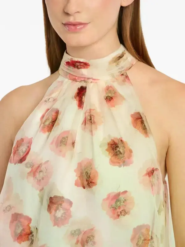Cinq À Sept Floral Halterneck Blouse