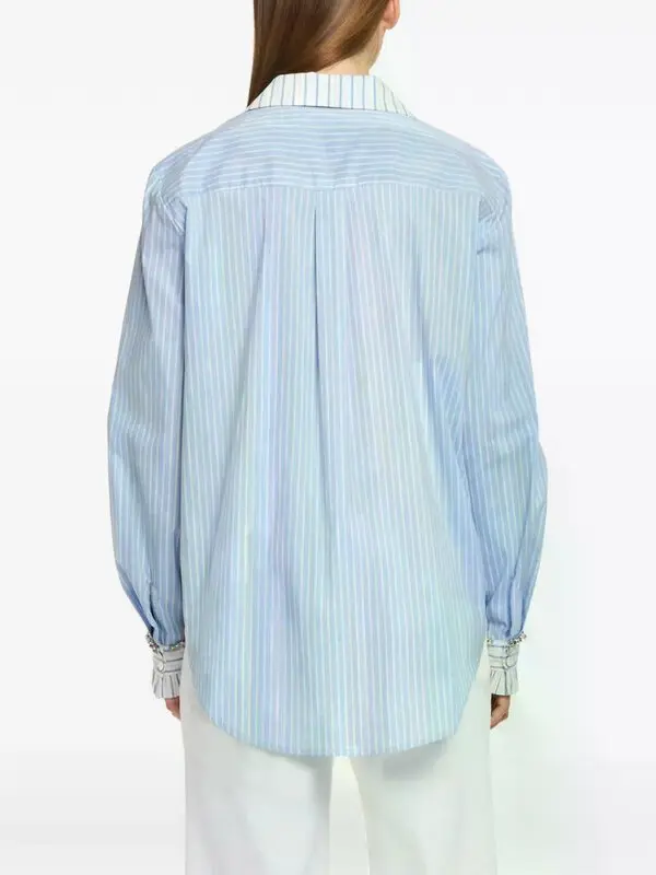 Cinq À Sept Dorsia Striped-embellished Shirt