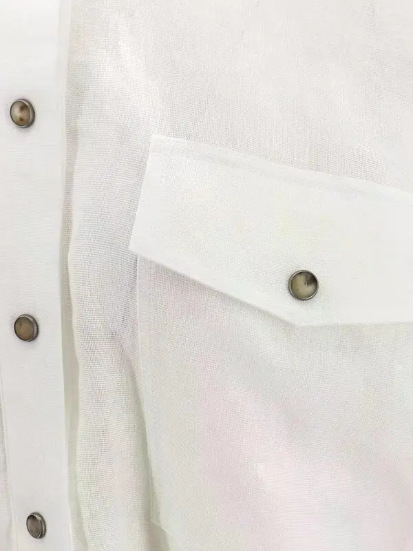 Brunello Cucinelli Buttoned Pocket Shirt - White