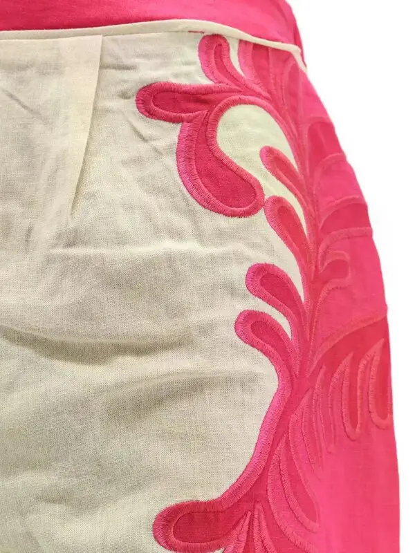 Farm Rio Embroidered Trousers - Neutrals