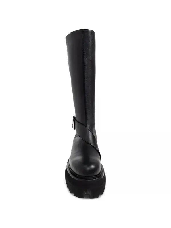 Alexander McQueen Buckle Platform Biker Boots