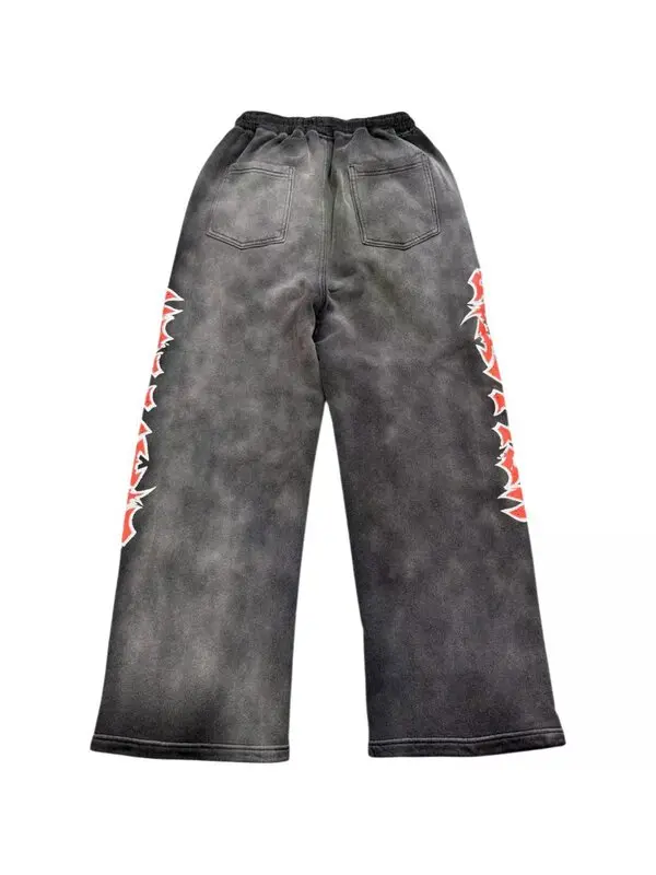 HELLSTAR Stadium Stars Shine Graffiti Black Track Pants
