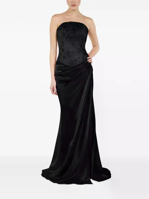 ALEXIA & ANTONIA Embellished Silk Corset