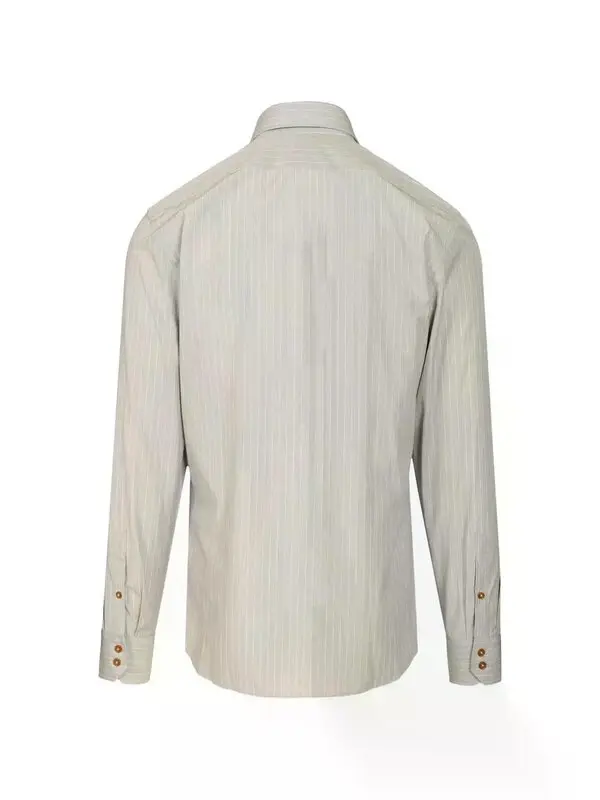 VIVIENNE WESTWOOD Ghost Pinstripe-logo Shirt