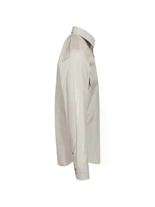 VIVIENNE WESTWOOD Ghost Pinstripe-logo Shirt