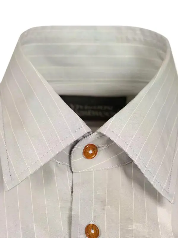 VIVIENNE WESTWOOD Ghost Pinstripe-logo Shirt