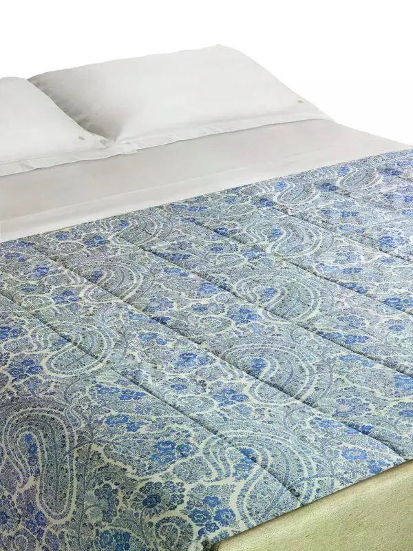 Etro Striped Paisley Cotton Quilt