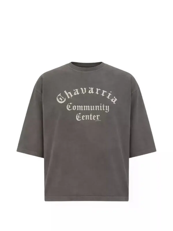 WILLY CHAVARRIA Logo Round-neck T-shirt - Grey