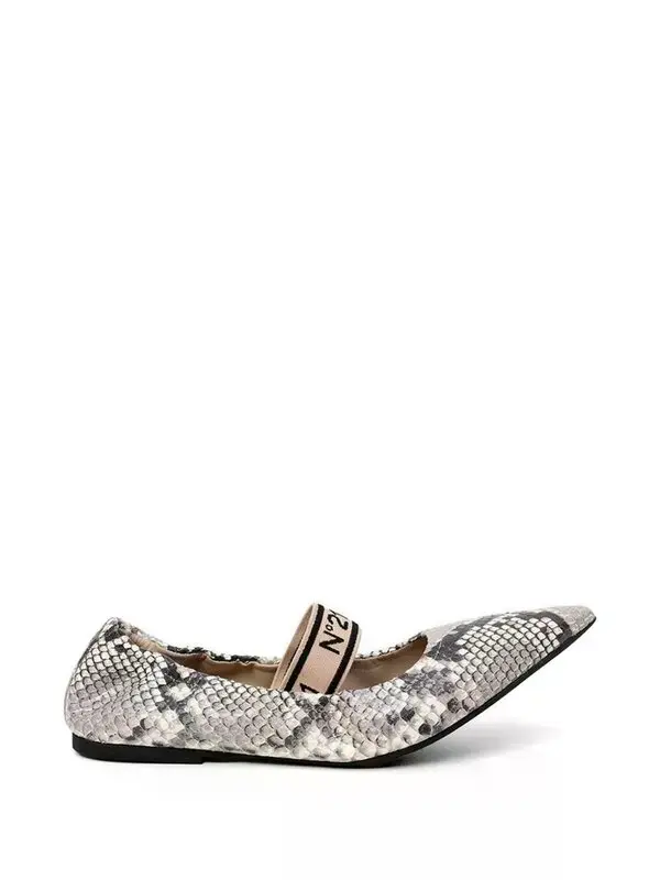 N°21 Pointed-toe Strap Pumps - Grey