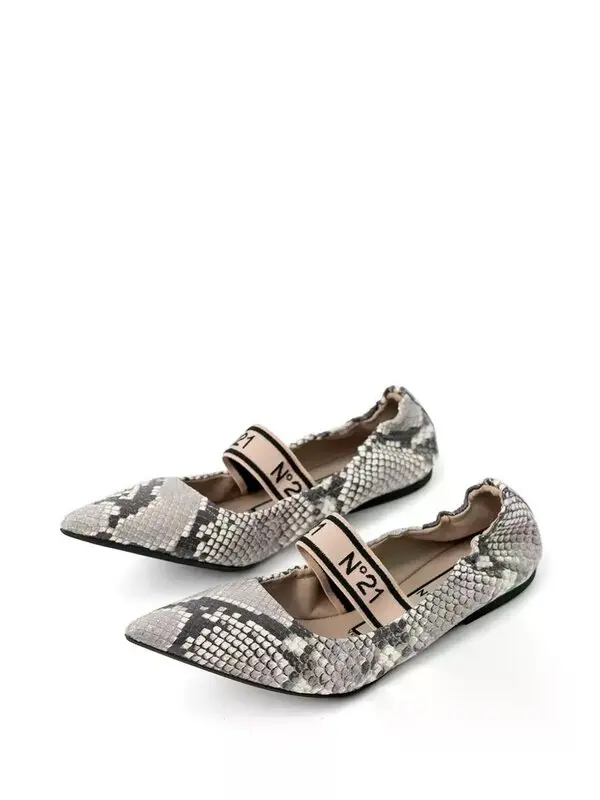 N°21 Pointed-toe Strap Pumps - Grey