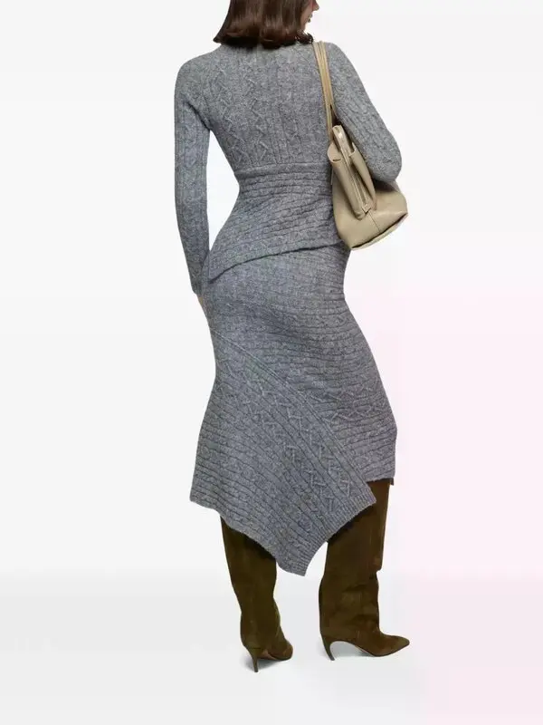 Attico Cable-knit Midi Skirt