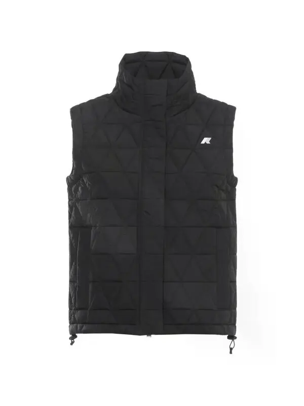 K-WAY Quilted Sleeveless Gilet With High Neck