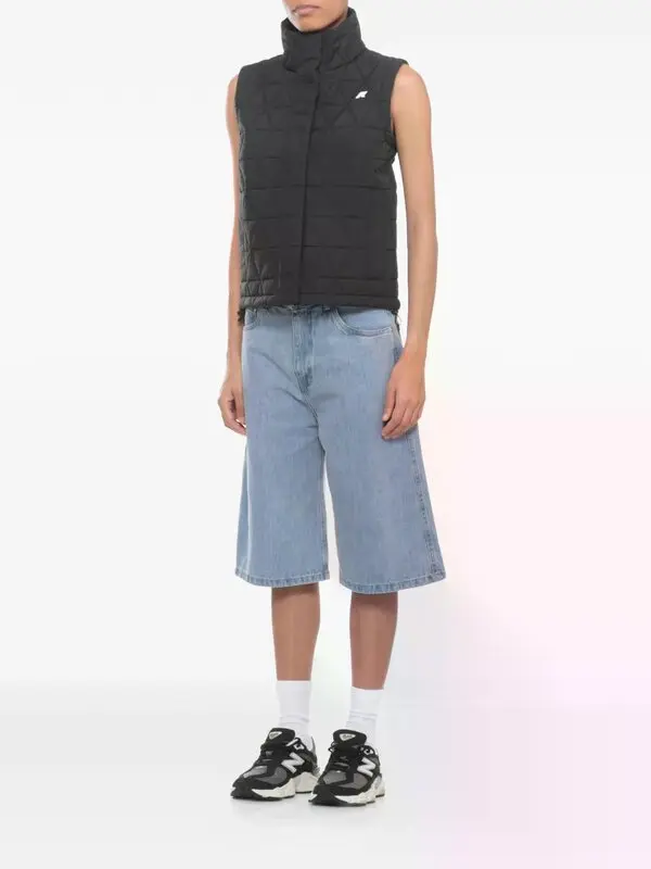 K-WAY Quilted Sleeveless Gilet With High Neck