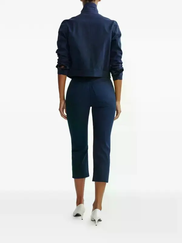 DL1961 Cropped Denim Jacket With High Neck