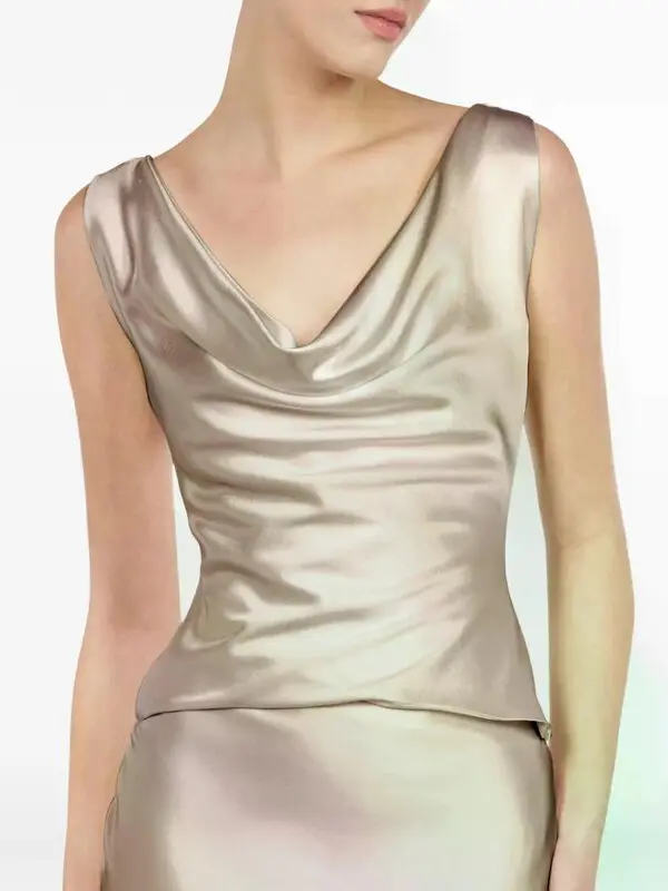 ALEXIA & ANTONIA Cowl-neck Sleeveless Blouse