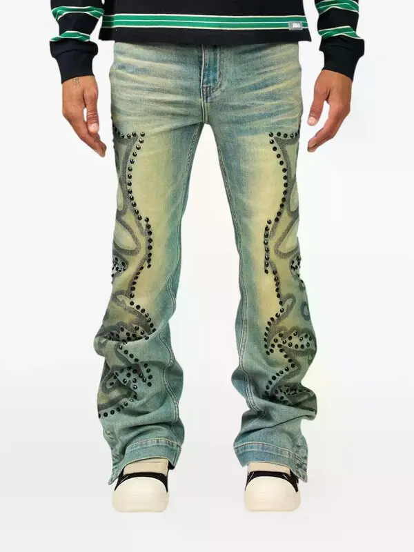 DUAA Rhinestone Print Jeans