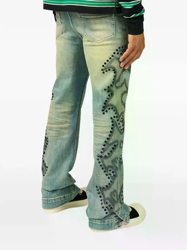 DUAA Rhinestone Print Jeans