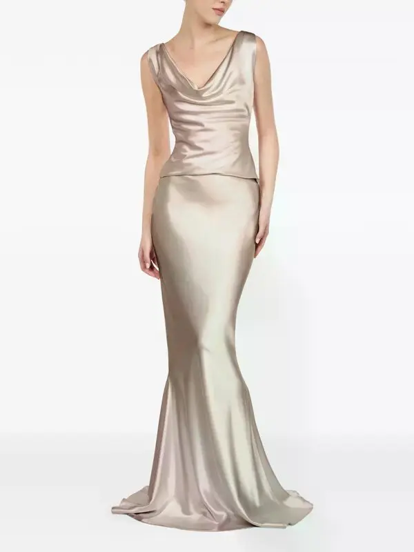 ALEXIA & ANTONIA Bias-cut Maxi Skirt