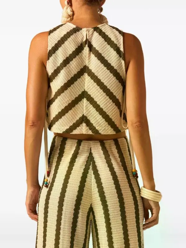 JBQ Striped Cropped Top