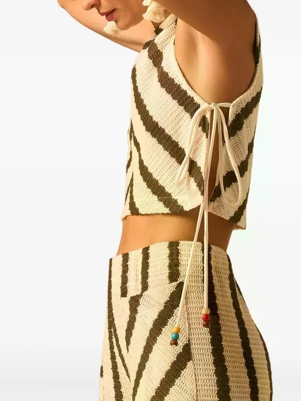 JBQ Striped Cropped Top