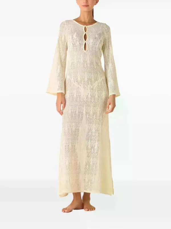 PALMACEA Long-sleeve Maxi Dress - Neutrals