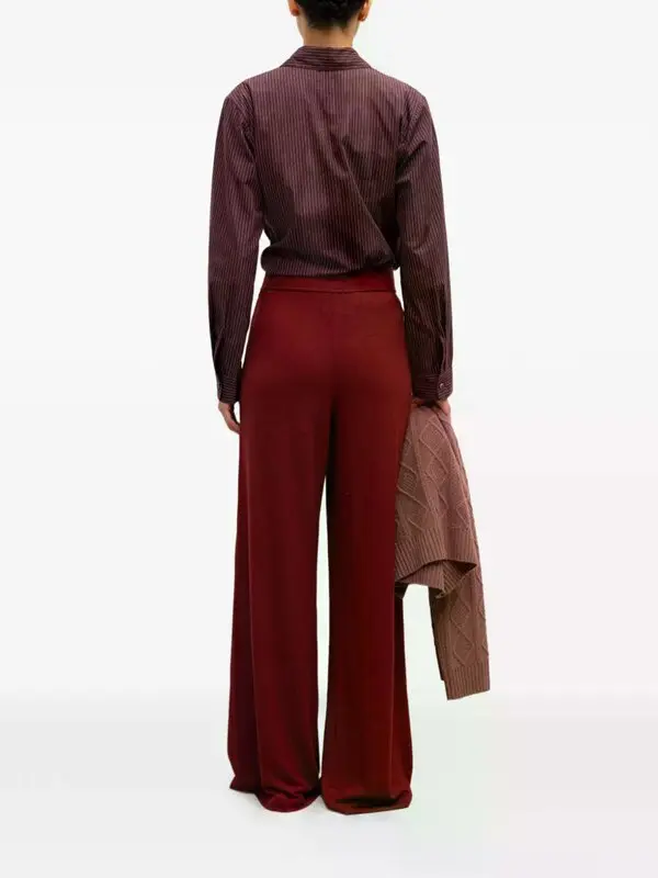 LESET Lauren Pleated Wide-leg Trousers