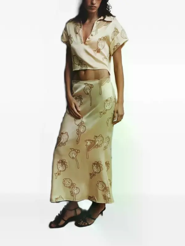 Hellessy Helessy Warren Printed Polo V-neck Top