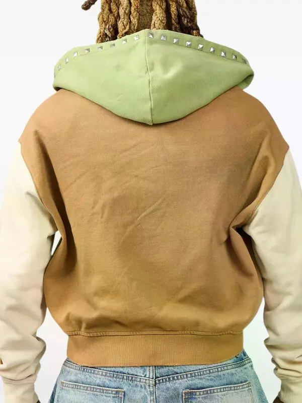 DUAA Studded Patchwork Hoodie