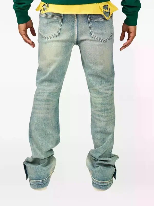 DUAA Rhinestone Print Denim Jeans