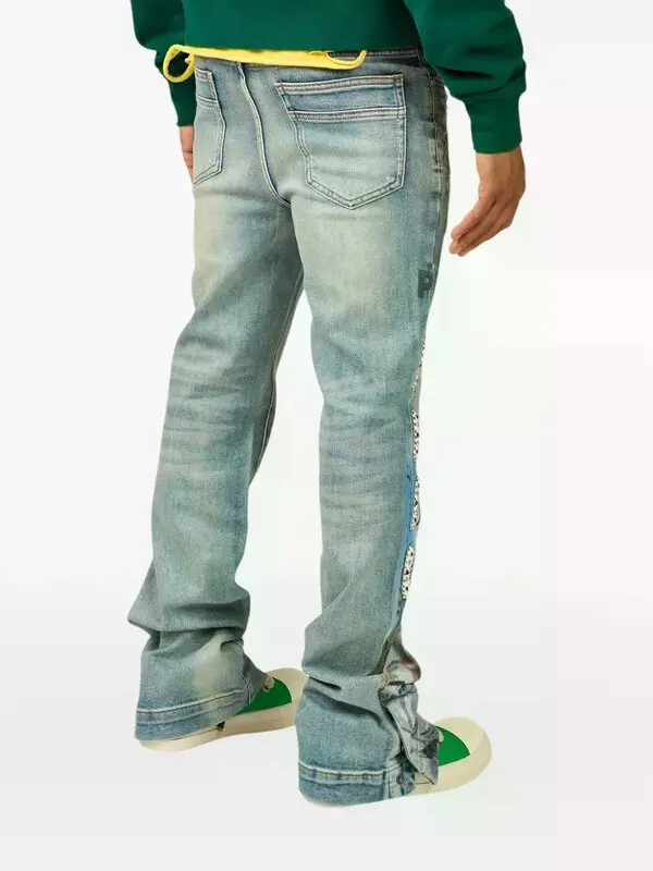 DUAA Rhinestone Print Denim Jeans
