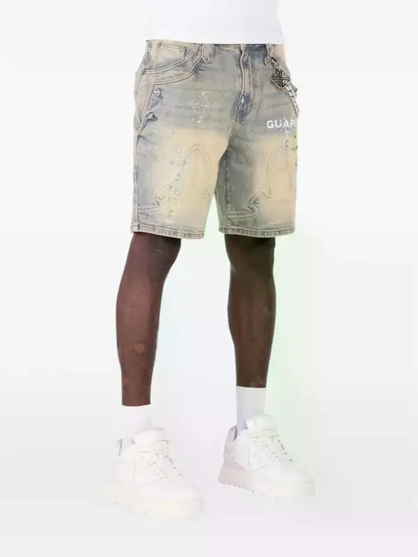 GUAPI Embellished Chain Shorts