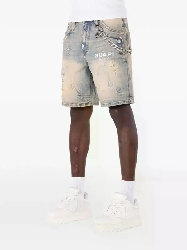 GUAPI Embellished Chain Shorts