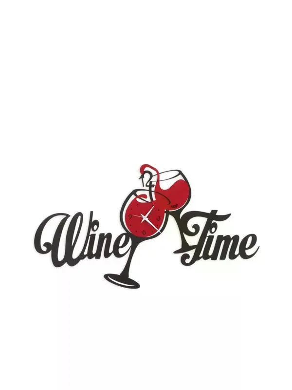 ARTI & MESTIERI Wine Time Wall Clock - Black