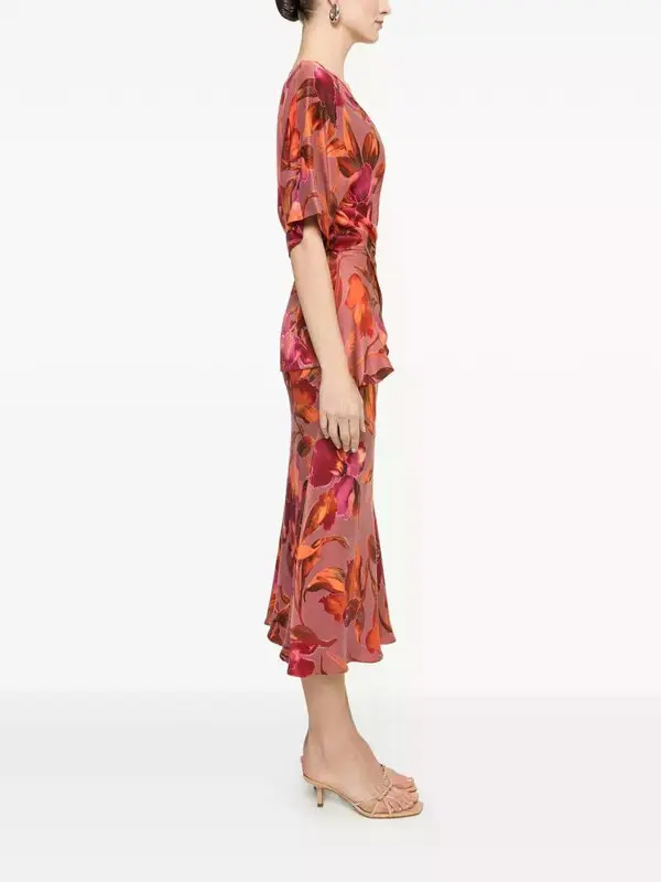 NISSA Printed Midi Skirt