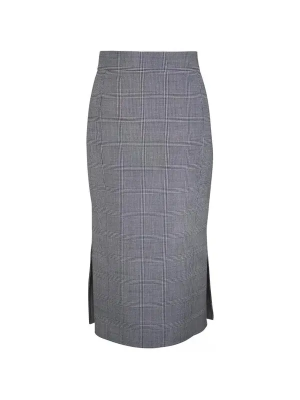 Akris Checked Midi Skirt