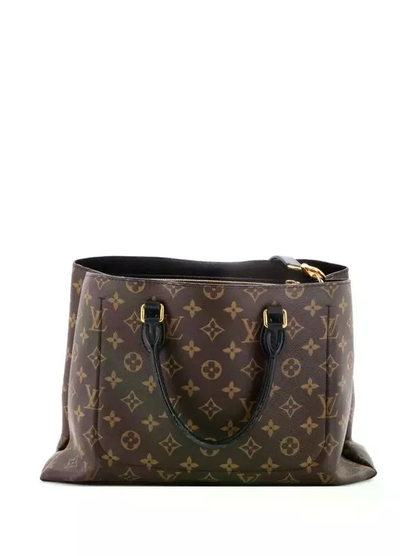 LOUIS VUITTON Flower Monogram Tote Bag - Black