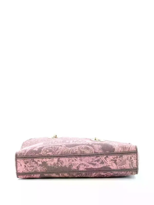 Dior Lady D-joy Embroidered Canvas Medium Satchel - Grey