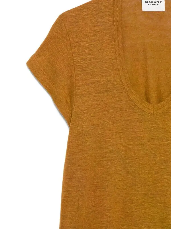 MARANT ETOILE V-neck T-shirt - Brown