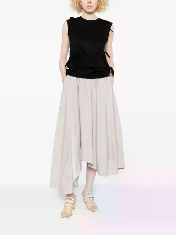 ISABELLE BLANCHE Drawstring Asymmetric Midi Skirt