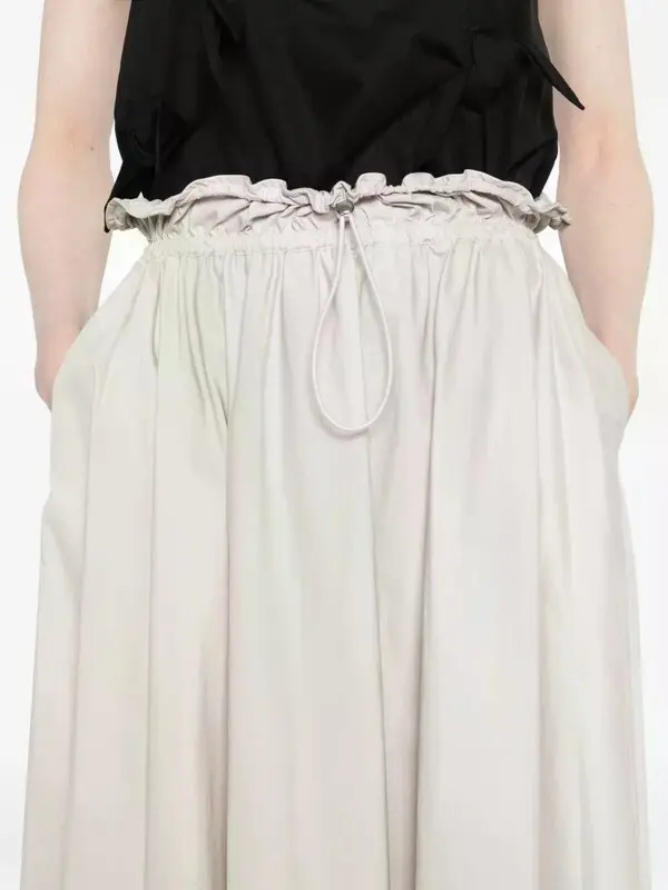 ISABELLE BLANCHE Drawstring Asymmetric Midi Skirt